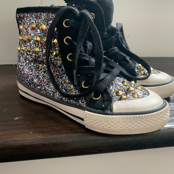 Ash | Shoes | Ash Studded Glitter High Top Sneakers Lita Monroe | Poshmark